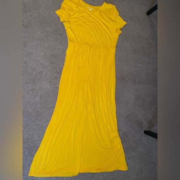 Amazon | Dresses | Amazon Basics Long Yellow Dress | Poshmark
